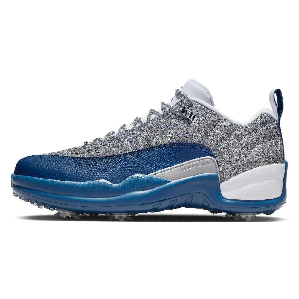 "Silver Glitter" Jordan 12 Retro Golf Shoes – The Golf Guys Online